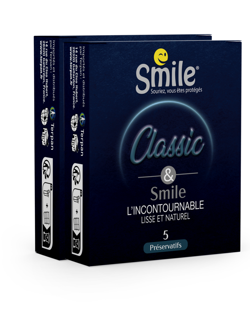Petite boîte de 5 préservatifs Classic & Smile® taille standard x2 - Terpan